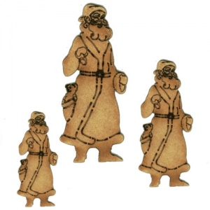 Santa Wood Shape style 2 for Christmas art and craft projects